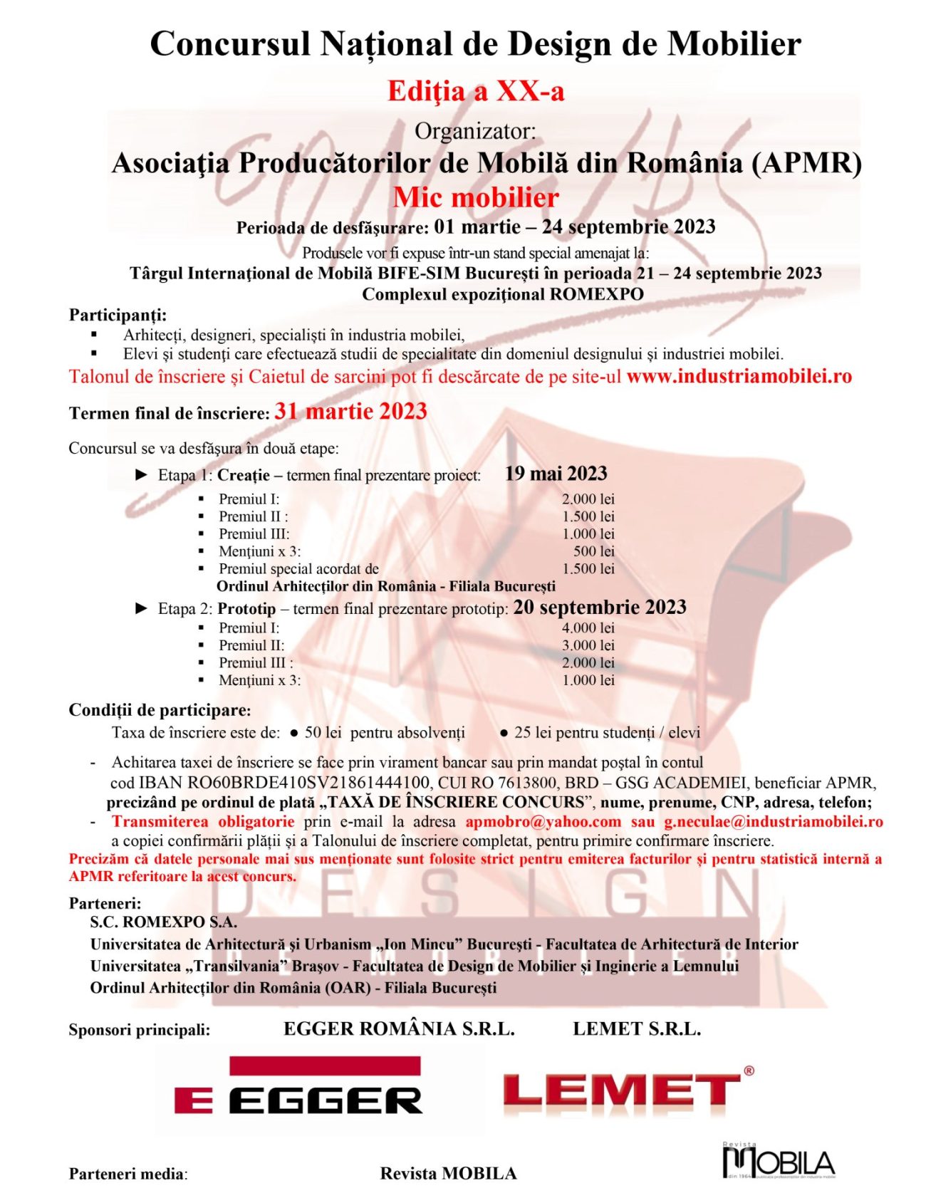 Concursul Național de Design de Mobilier, ediție aniversară - Revista ...